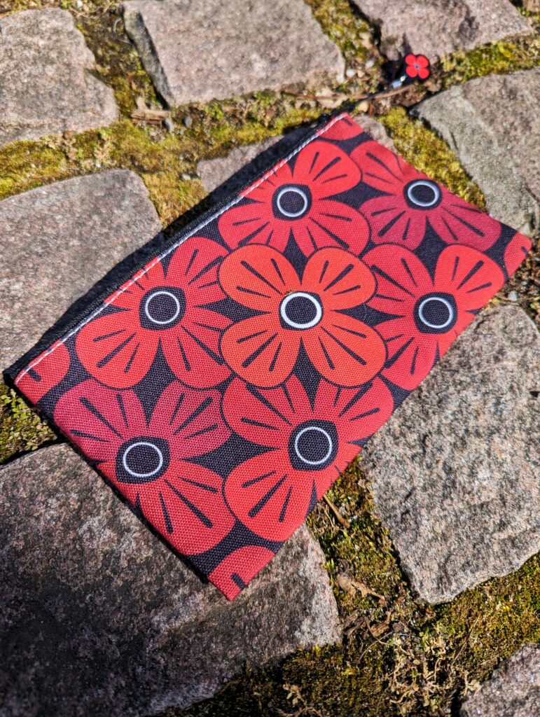 Poppy Zipper Pouch – The Windy & Wallflower Shop